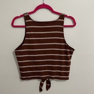 American Eagle Outfitters | Tops | Nwt American Eagle Brown Striped ...